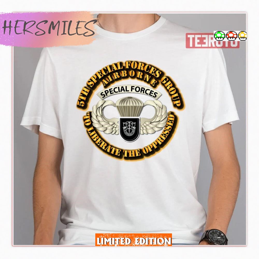 Sof 5th Sfg Airborne Badge Shirt - Hersmiles