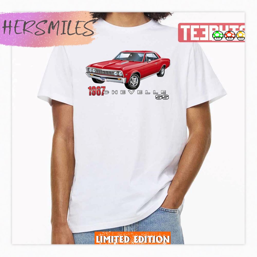 Bright Red 1967 Chevelle Super Sport Shirt - Hersmiles