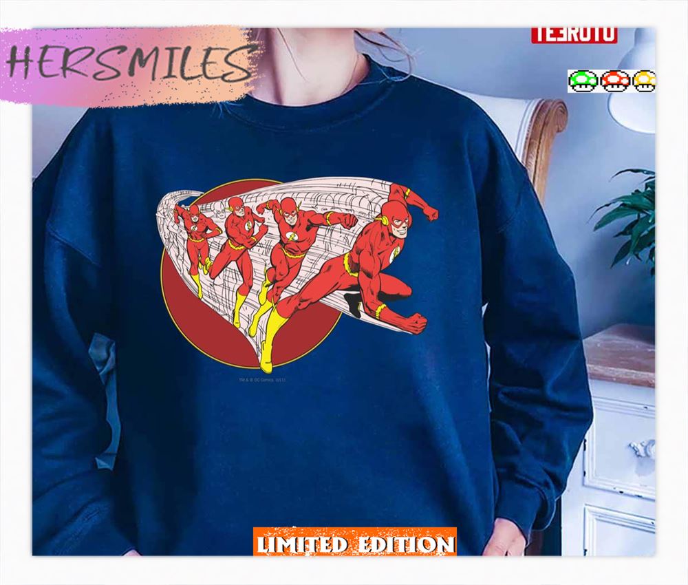 Flash In Motion Comic Art The Flash Shirt - Hersmiles