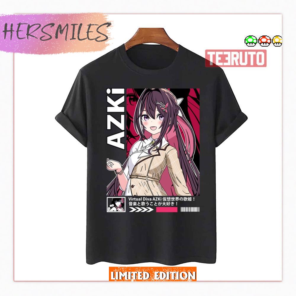 Long Hair Azki Hololive Shirt - Hersmiles