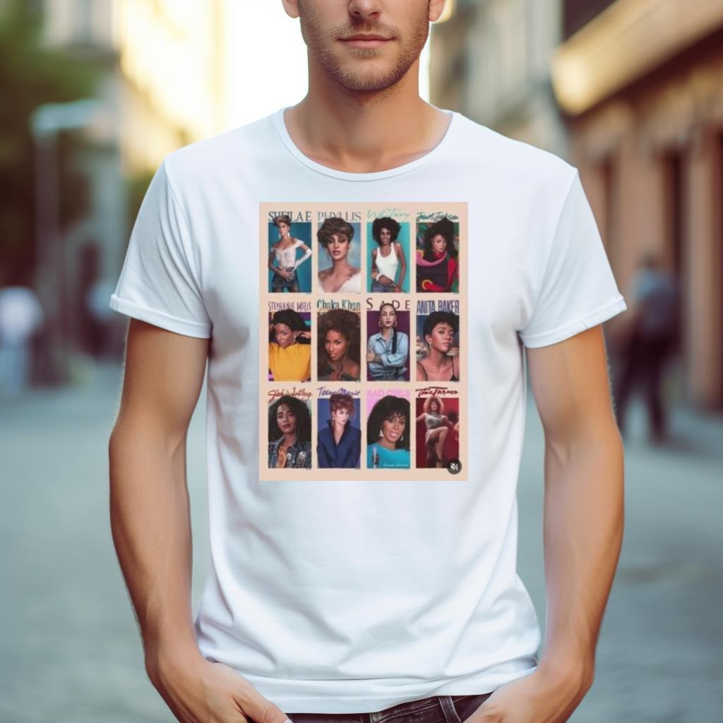 Powerhouses Singer Bad Girls Whitney Janet Jackson Poster Shirt - Hersmiles